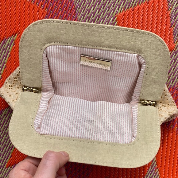 Lauren Merkin | Bags | Lauren Merkin Linen And Eyelet Lucy Clutch ...